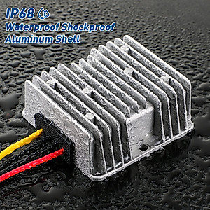 Dreyoo 2 Pack 36V 48V to 12V Converter Golf Cart Voltage Reducer, 10A 120w DC to DC Buck Converter 12 Volt Voltage Regulator for Golf Cart Club Car Audio LED Strip Light Universal Power Stabilizer