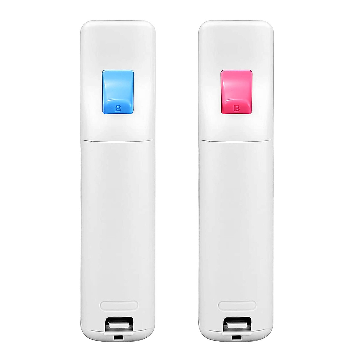 MOLICUI Wii Remote Controller, Wii Game Wireless Controller for Nintendo Wii/Wii U Console,2 Packs,(Blue White Back & Pink White Back)