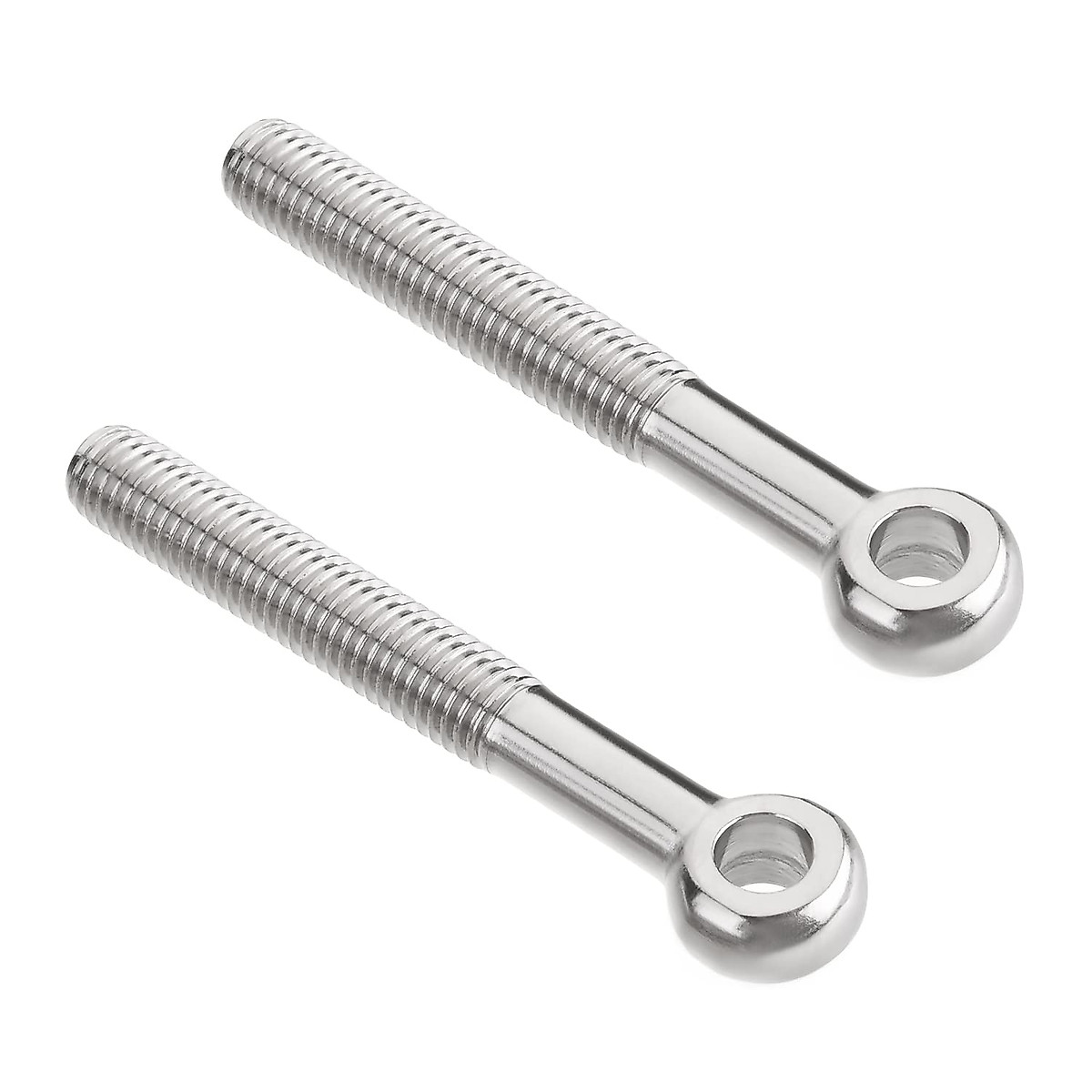 Yinpecly M10x80mm Eye Shape Bolt, 304 Stainless Steel Fish Eye Bolt, Lifting Ring Eye Bolts, 8mm x 18mm(IDxOD) Closed Rod Eye Screw Bolts Metric Thread, 2Pcs