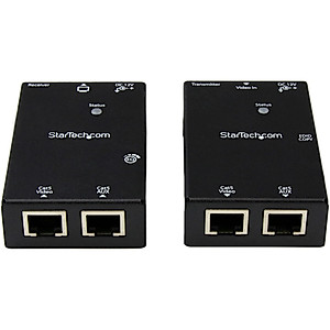 StarTech.com HDMI Over CAT5e / CAT6 Extender with Power Over Cable - 165 ft (50m) HDMI Video/Audio Over Dual Ethernet Cable Extender , TAA (ST121SHD50)