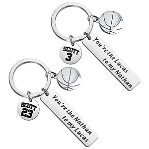 FAADBUK Best Friend Keychain Set You Are My Nathan to My Lucas Scott Brothers Gift (Nathan to My Lucas)