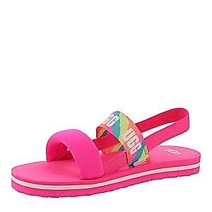 UGG Unisex-Child Zuma Sling Sandal, Taffy Pink, 5 Big Kid