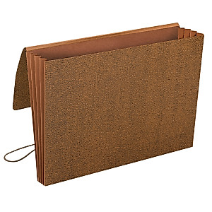 Smead Classic Expanding File Wallet with Flap and Cord Closure, 3-1/2" Expansion, Legal Size, Redrope, 10 per Box (71356)