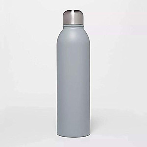 ROOM ESSENTIALS 17oz Stainless Steel Water Bottle (Matte Grey)