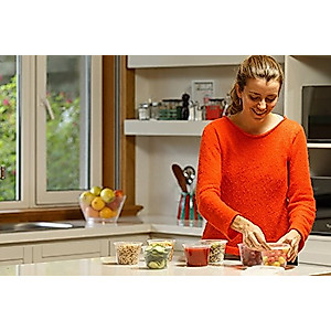 Healthy Packers Plastic Food Storage Containers with Lids (16 oz, 40 pack) - BPA Free Deli Cups/Great for Leftovers, Supplies, Meal Prep and Portion Control - Leakproof Takeout Containers