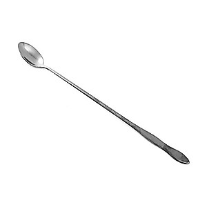 HornTide 6-Piece Mixing Spoon Set 10-Inch 26cm Long Handle Spoons for Ice Cream Cold Drink Fruit Juice Cocktail Stirring and More - Stainless Steel Mirror Polishing