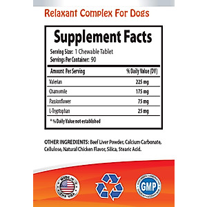 MY LUCKY PETS LLC Dog Stress Bites - Dog Relaxant - STESS and Anxiety Relief Calmer - Advanced Platinum Formula - Valerian Root for Dogs - 1 Bottle (90 Chewable Tablets)