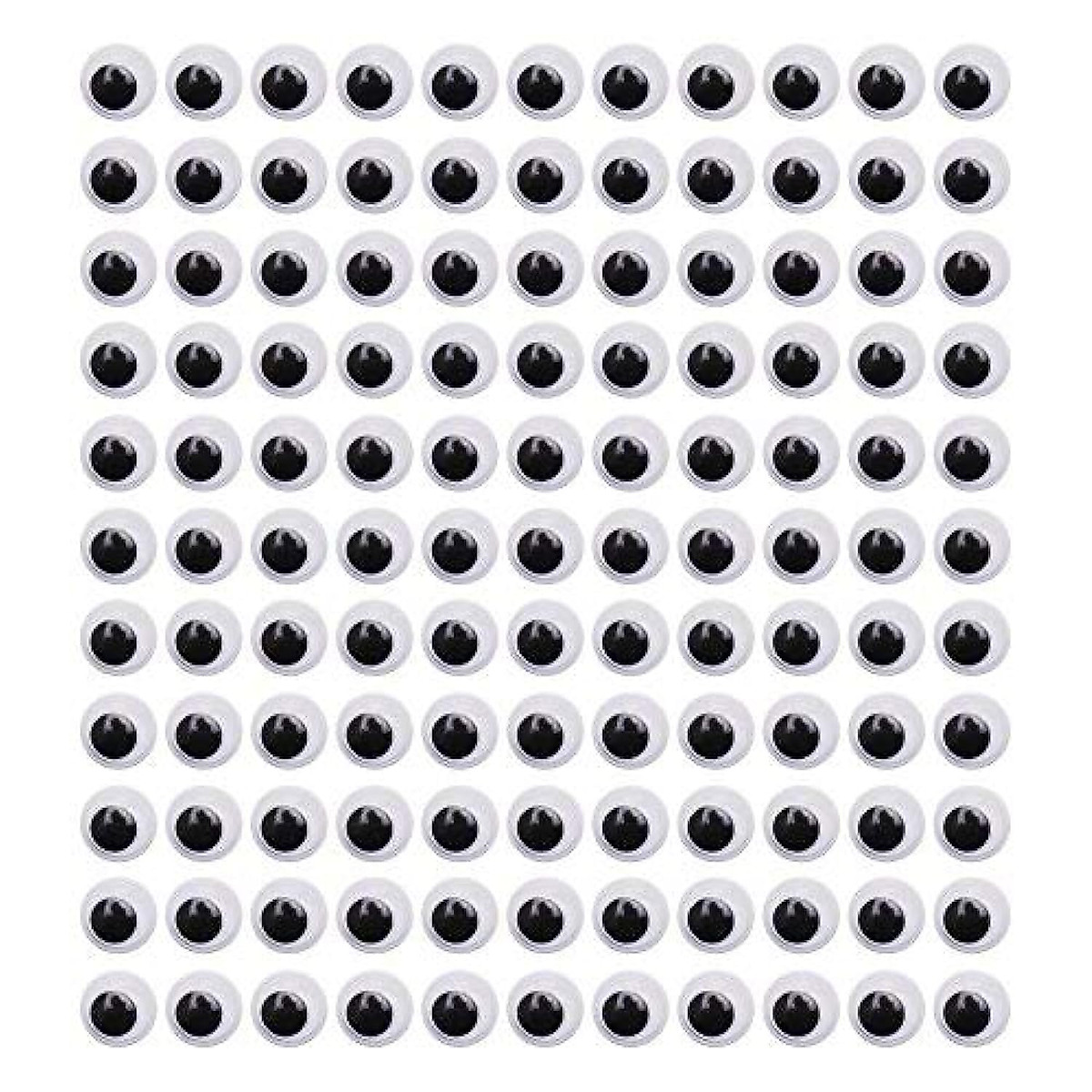 Decora 1000 Pieces 8mm Round Wiggly Googly Eyes with Self-adhesive for Scrapbooking and Crafts