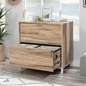 Sauder Portage Park 2-Drawer Lateral File Cabinet in Kiln Acacia, Kiln Acacia Finish