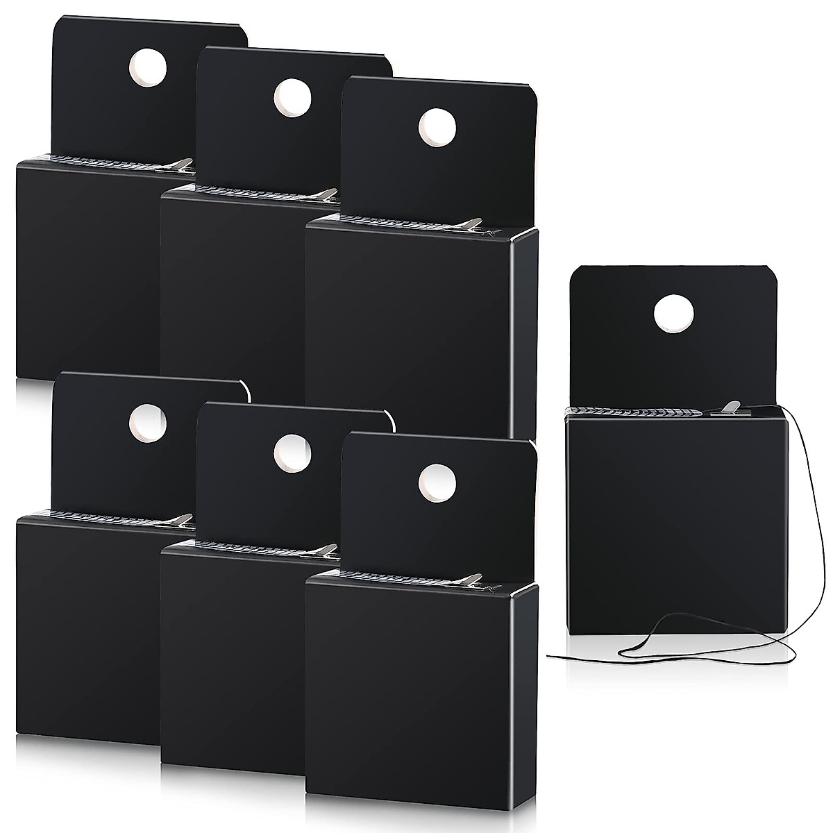 6 Pieces Eyebrow Mapping String for Microblading Pre-Inked Microblading String for Brow Mapping, Measuring Tool for Mapping Eyebrow Marking Symmetrical Eyebrow Thread Tattoo Brow Point Line Tool