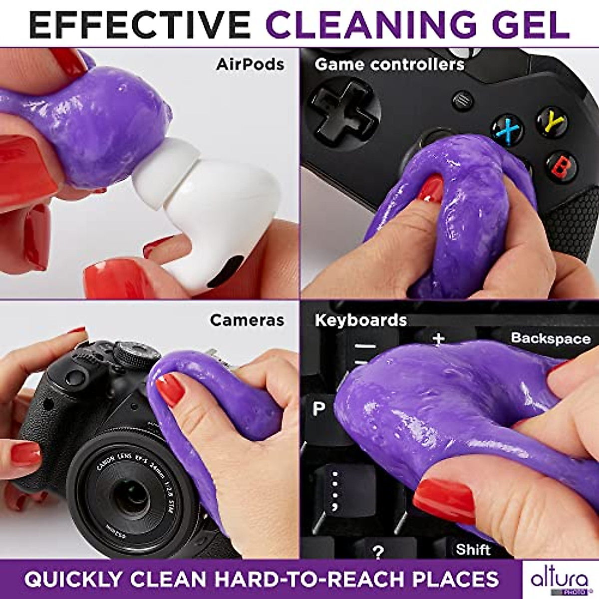 Computer & Screen Cleaning Kit - Great for Laptops & Tablets - 6-Piece Cleaning Kit for All Electronic Devices, Keyboards & Screens from Altura