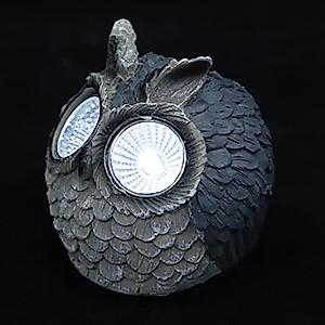 Animal Solar Lamp Resin Owl Garden Light LED Outdoor Animal Sculpture Figurine Lights Landscape Lighting for Lawn Yard Patio Pathway