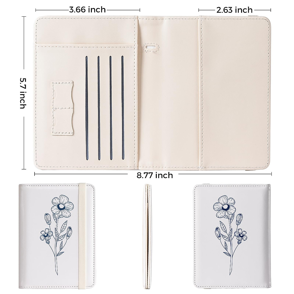 CoBak Passport Holder: Securely Store Passports, Credit Cards & IDs with Multi-Pocket Storage & Waterproof Design; Compact & Travel-Friendly for Women and Men