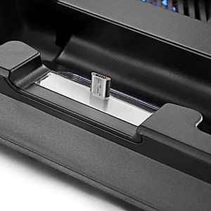 PS4 Slim Vertical Stand Cooling Fan with Dual USB Charger Ports 2 in 1 Dual Use with Cooling and Charging System