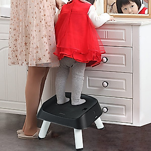 Kinder King 8 in 1 Baby High Chair, Coverts to Dining Booster Seat/Kids Table & Chair Set/Toddler Building Block Table/Kids Stool, Removable Tray & Double Seat Cover, Easy to Wipe, Grey