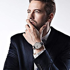 iStrap Leather Watch band Alligator Grain Calfskin Replacement Strap Stainless Steel Buckle Bracelet for Men Women-18mm 19mm 20mm 21mm 22mm 24mm-Black Brown