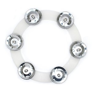 TUOREN 6" Cymbals Ching Ring Mountable Hi-Hat Tambourine with 6 Steel Jingles for Hi Hats, Crashes, Effects Cymbal, Stacks