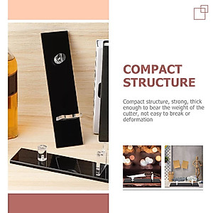 FOMIYES Acrylic Cutter Display Rack Single Knife Holder Transparent Cutter Storage Rack Cutter Displaying Stand for Home Shop Decor Acrylic Stands for Knife Display