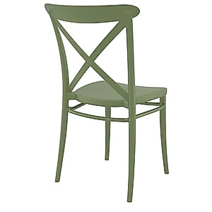 Compamia Cross Resin Outdoor Chair Olive Green (Set of 2)