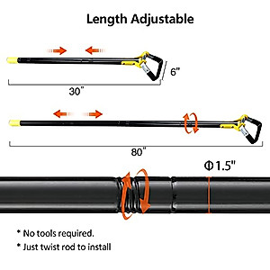 DonSail Garden Hoe Tool, Sharp Scuffle Action Hoe for Weeding Gardening Long Handle Heavy Duty - Handheld Hula Weeding Rake Tools for Planting Vegetables Farm, 30-80“