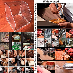 Dust Cover Fully Enclosed Electric Grinding Table Polisher Dust Box, Small Acrylic Transparent Dust Box on The Table for Prevent dust from Flying Away During Grinding Operation