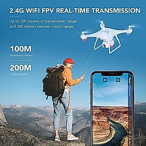 Potensic Upgraded P5 Drone with 2.7K Camera for Adults and Beginners, FPV Quadcopter Helicopter with Gravity Sensor, Trajectory Flight and 3D Flip, Altitude Hold, Headless Mode, 40 Mins Flight Time