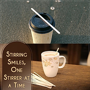 Perfect Stix Premium Wooden Coffee Stirrer Sticks, Thick Birch Wood 1300 Count, 5.5" Inches. Eco-Friendly Wooden Stirrers (5.5Inches / 1300PC)