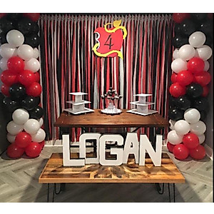 100 Premium Quality Balloons: 12 inch Red and White Latex Balloons/Wedding/Birthday Party Decorations and Events Christmas Party and etc.