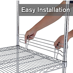 Metro L24N-4C Super Erecta 4" High Stackable Ledge for Wire Shelving, Chrome, 24"