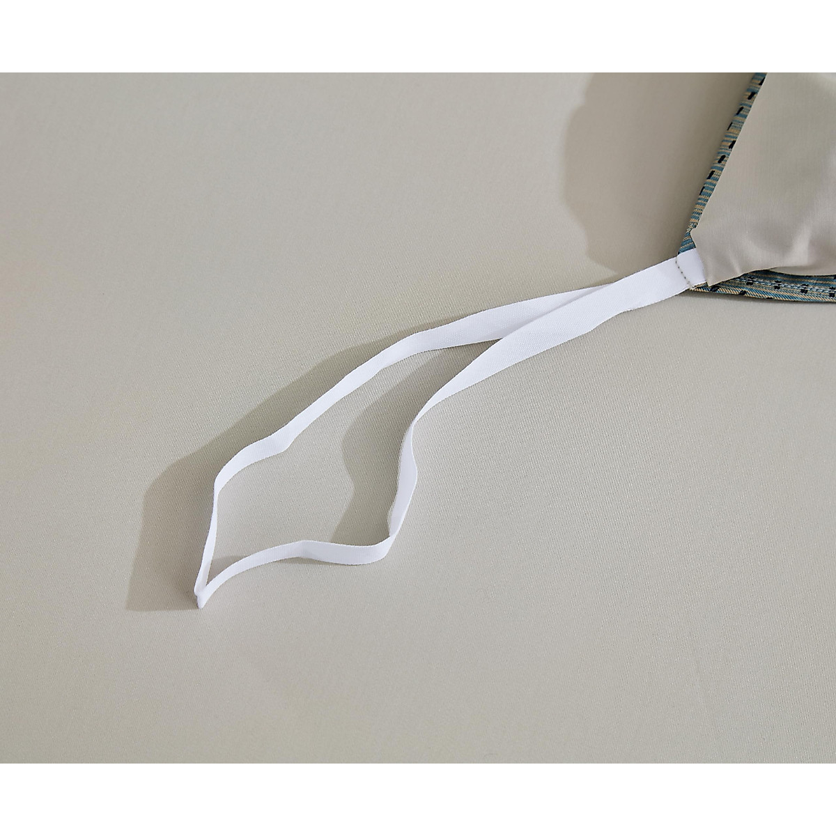 CASA BOLAJ DESIGNED TO DREAM Casabolaj Duvet Cover Set 3PCS Cotton Yarn Dyed Jacquard Navy Stripe (Queen, Duvet Cover Set)