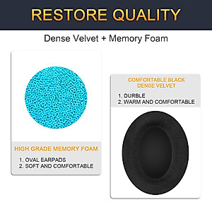 Gvoears HD598 Ear Pads Cushions for Sennheiser HD598 HD598 Cs HD598SE HD 598 SR HD518 HD558 HD595 HD599 HD569 HD579 HD560s Headphones Earpads,Headset Ear Cushions Earmuffs Comfort Black Dense Velvet