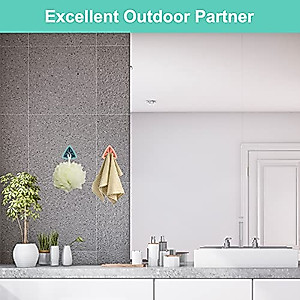 4 Pcs Towel Hook Holder Grabber, Anglecai Self-Adhesive Towel Stopper Dish Cloth Hook for Bathroom Kitchen Wall Mount Towel Hangers Holders