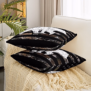 American Flag Pillow Cover 18x18 Inch Bear Animal Silhouette with Irregular Camo Pattern Cushion Cover for Bedroom Sofa Office Boho Rustic Style Pillow Case for Kids Teens Adults