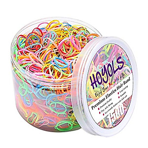 HOYOLS Baby Hair Ties Rubber Bands for Toddler Infants Kids Girls Thin Small Hair Elastics TPU 1500 Piece Pack
