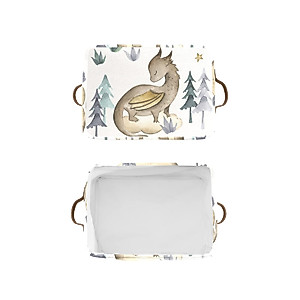 SunFancy Watercolor Dragon Egg Personalized Storage Box Baskets Wardrobe Cubes Basket Box for Pet Room Home Office Kitchen 2 Packs