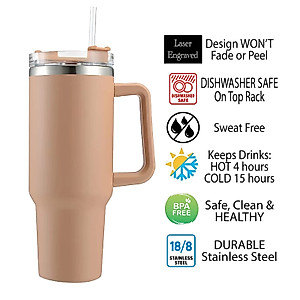 Custom Mama Bear Tumbler with Kids Names, Personalized Mothers Day Gift for Women, Her, New Mom, Customized 40oz Insulated Stainless Steel Coffee Mom Cup with Straw Lid