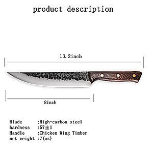 8 inch Chef Knife High Carbon Stainless Steel Knife,Fruit and Vegetable Cutting Chopping Carving Knives,with Gifted Box