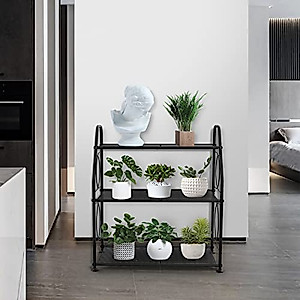 VyGrow Plant Stand, 3 Tier Plant Shelf for Indoor Outdoor, Heavy Duty Metal Outdoor Plant Stand Holder Rack for Living Room Balcony and Garden