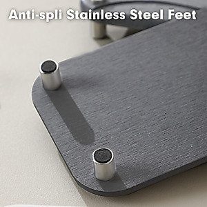 2pcs Instant Drying Stone Sink Organizer Tray for Bathroom Counter, Diatomaceous Earth Water Absorbing Sink Caddy Stone Vanity Tray, Modern Sponge Holder Drying Rack for Kitchen Sink(Grey)