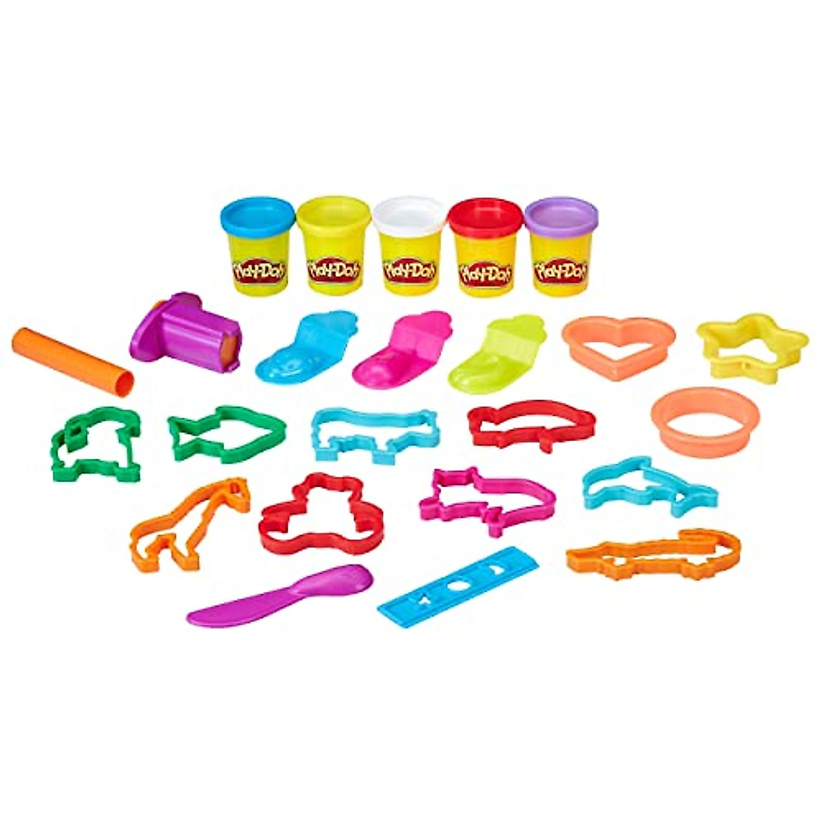 Play-Doh Fun Tub Playset, Great First Play-Doh Toy for Kids 3 Years and Up with Storage, 18 Tools, 5 Non-Toxic Colors (Amazon Exclusive)