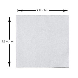 Waxed Butcher Paper Sheets | Hamburger Patty, | 200 Non-Stick Wax Paper Squares Per Set (5.5x5.5)