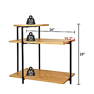 Babion Console Table with 1 Round table, Narrow Console Table Living Room, Entryway Table with 3-Tier Storage Shelves, Sofa Table/Living Room Tables for Couch, Hallway, Kitchen, Foyer