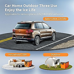 cureder 12 Volt Refrigerator Dual Zone - 55 Liter(58qt) Car and RV Portable Refrigerator with 12V DC and 110-240V AC Options - Ideal Portable Fridge with Compressor for Camping and Road Trips