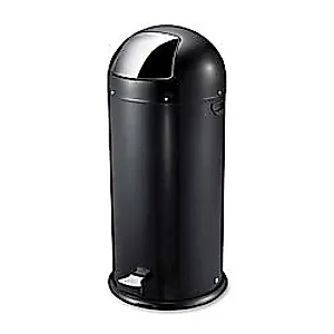 Genuine Joe 13.5 Gallon Pedal Black Receptacle Bin