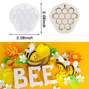 4 Pieces Silicone Honeycomb Molds for Chocolate, Honeycomb Fondant Mold for Kitchen Cake Cupcake Decorating Epoxy Resin Moulds for Christmas Candy Baking Cake Party Supplies