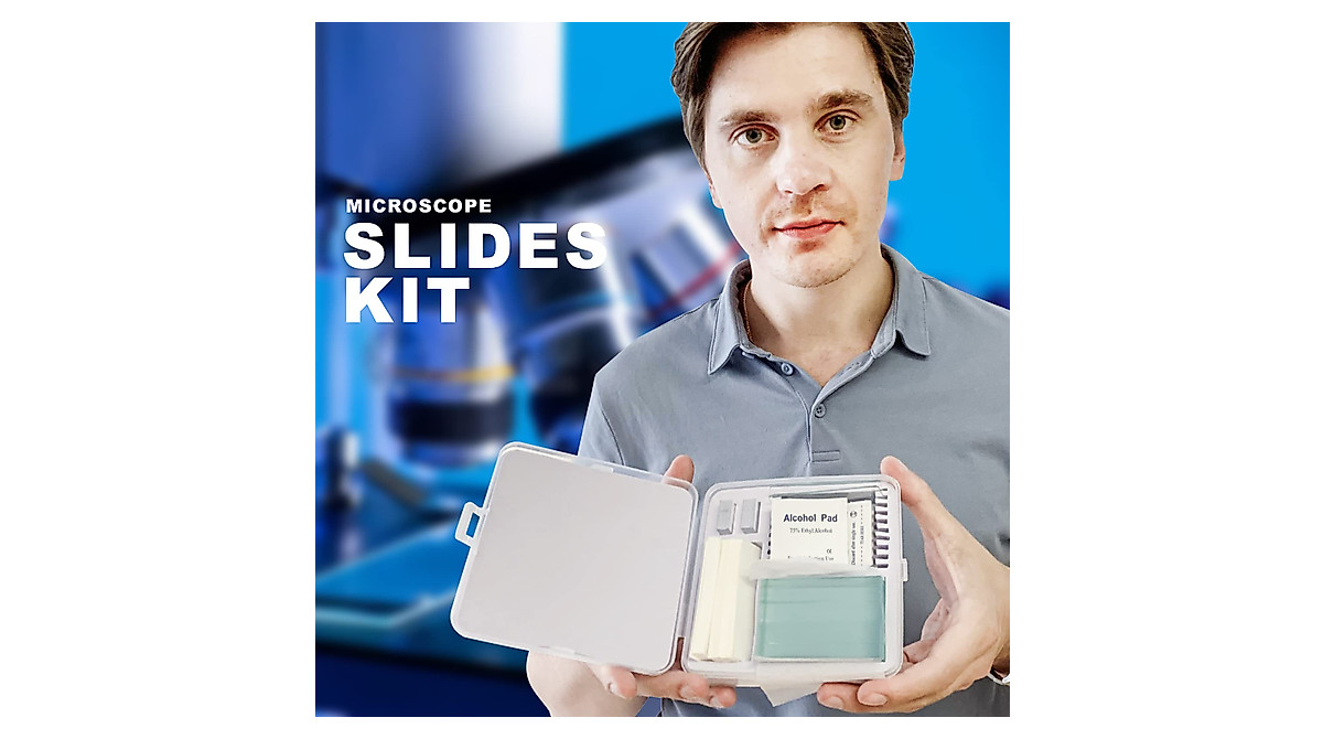 HKJWYES Depression Concave Microscope Slides Kit - 50 Premium Slides ...