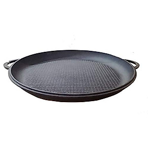 Kazan Uzbek 12 L Cast Iron Pot Plov Making Cookware Insulated Double Handle Dish Heavy Duty Oven with Lid Frying Pan