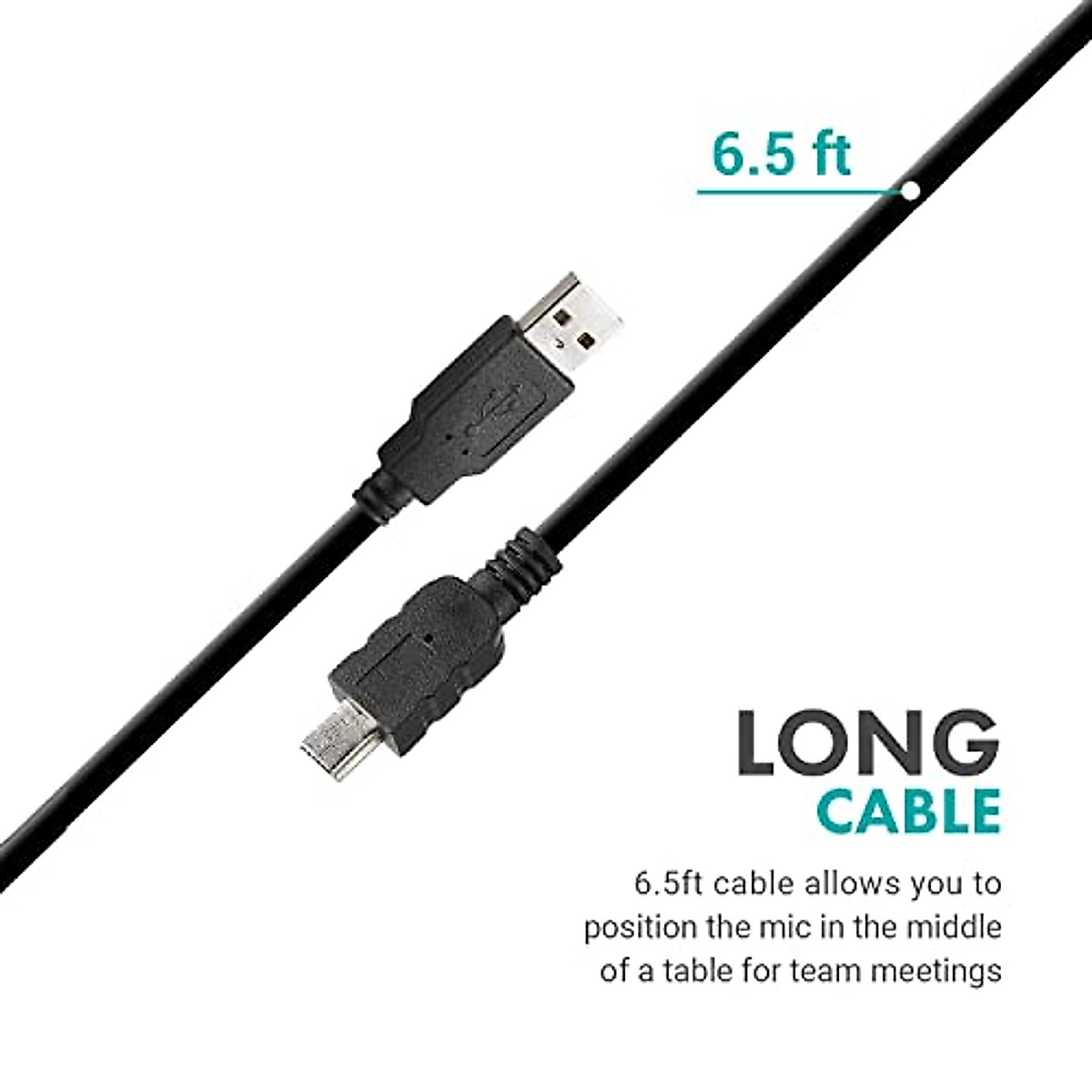 Movo MC1000 Conference USB Microphone for Computer Desktop and Laptop with 180° / 20' Long Pick up Range Compatible with Windows and Mac for Dictation, Recording, YouTube, Conference Call, Skype