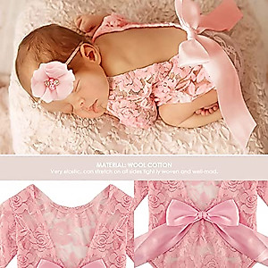 Yuehuam Baby Photography Props Outfits Girl Lace Romper + Headband Infant Photo Shoot Outfits Cloth for 3 Months