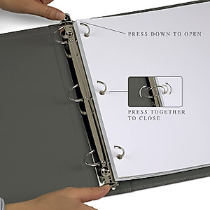 Jumping Fox Design Linen Fabric 3 Ring Binder, 1.5 Inch Binder, for 3 Hole Punch Letter Size Loose Leaf Paper (Letter Size, 3 Round Ring, 1.5", Forest Green)